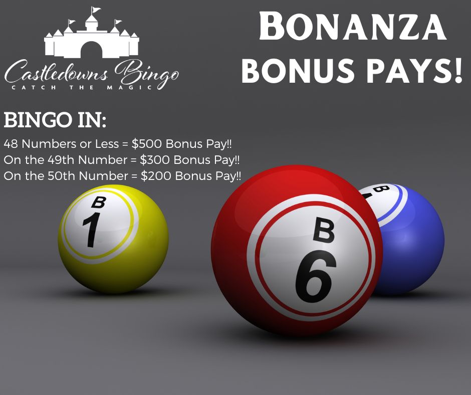 Specials: - Castledowns Bingo